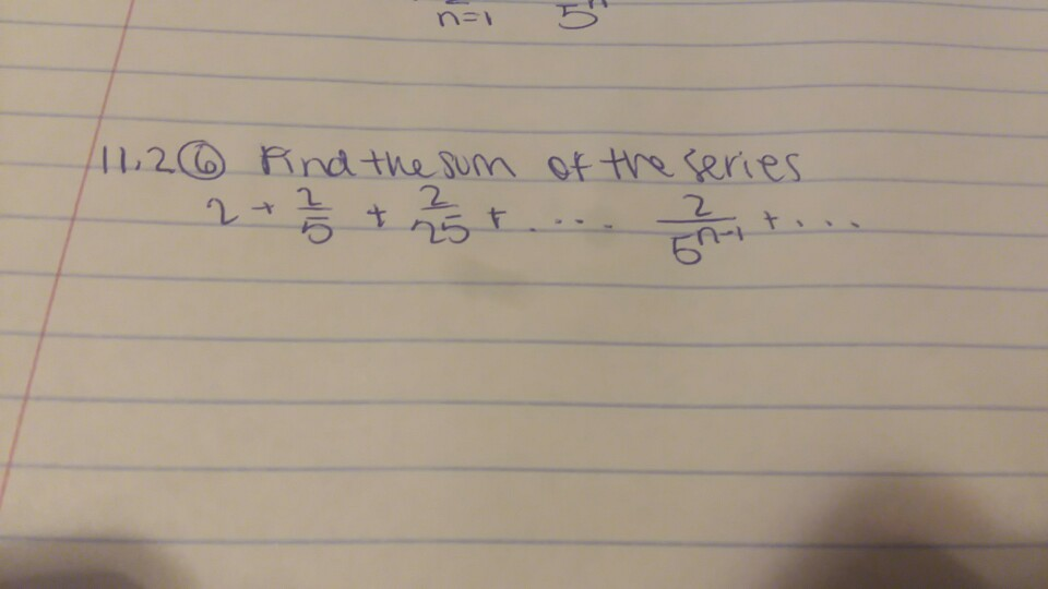 Solved (11, 26 Find the sum of the series | Chegg.com