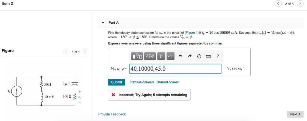 Solved Find the steady-state expression for vo in the | Chegg.com