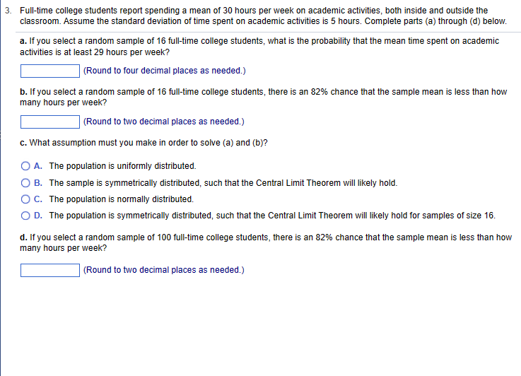 Solved classroom. Assume the standard deviation of time | Chegg.com