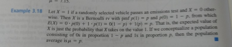 Solved 33. Let X be a Bernoulli rv with pmf as in Example | Chegg.com