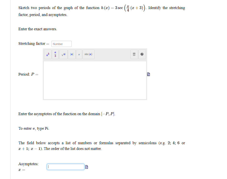Solved Sketch two periods of the graph of the function | Chegg.com