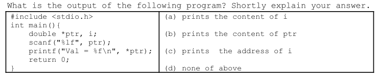 Solved What is the output of the following program? Shortly | Chegg.com