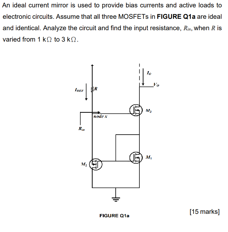 Solved An ideal current mirror is used to provide bias | Chegg.com