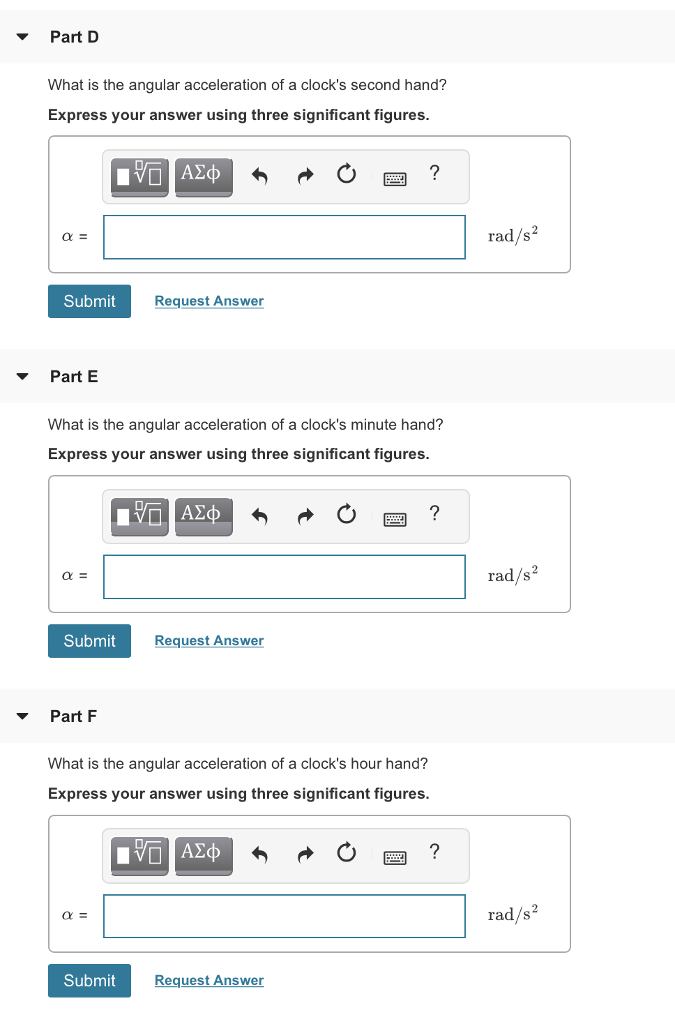 Solved PartA Calculate the angular velocity of a clock's | Chegg.com
