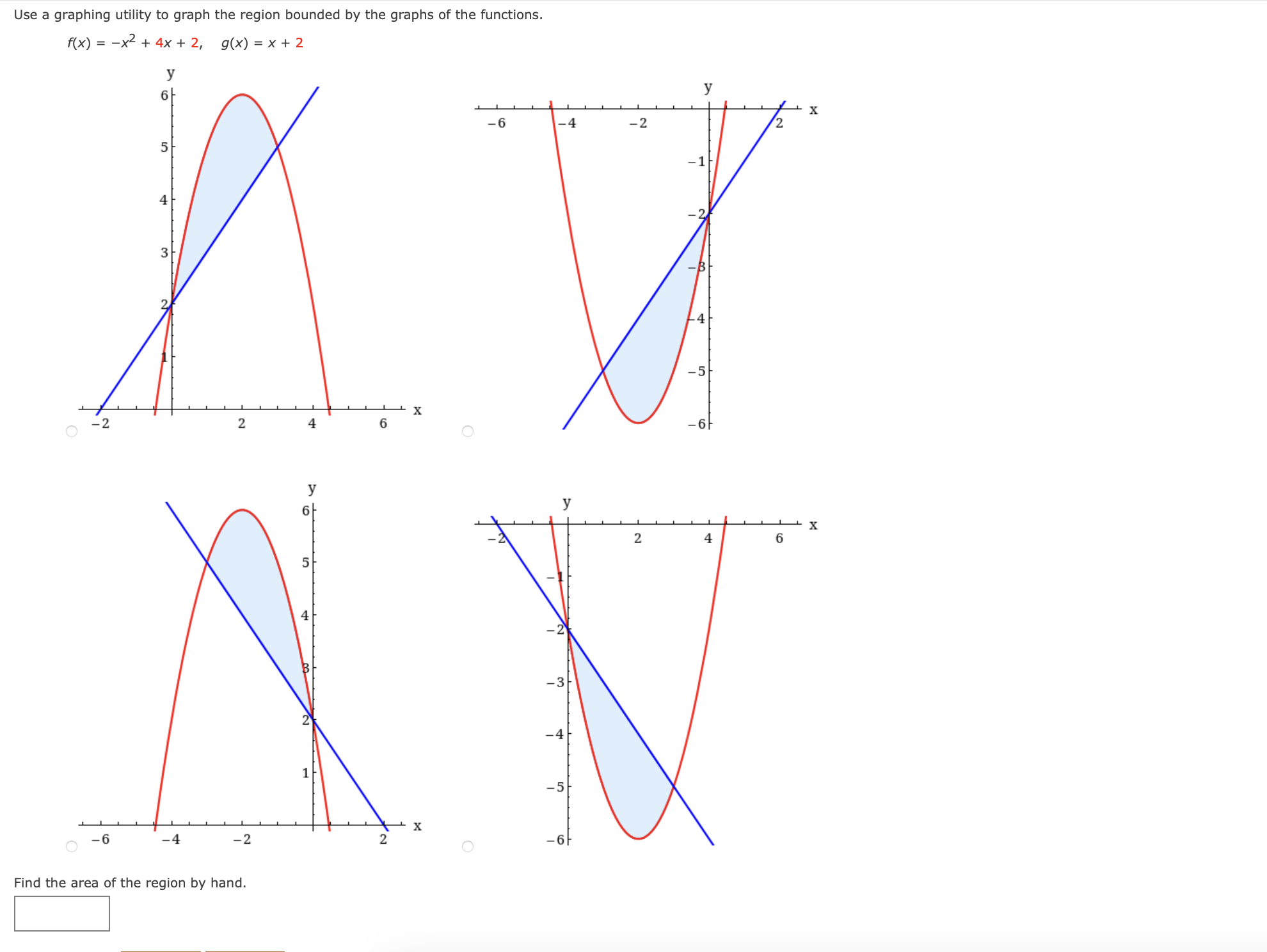 Solved Use a graphing utility to graph the region bounded by | Chegg.com