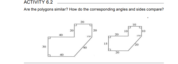 Solved Are the polygons similar? How do the corresponding | Chegg.com