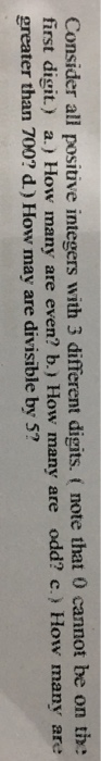 Solved consider all positive integers with three different | Chegg.com