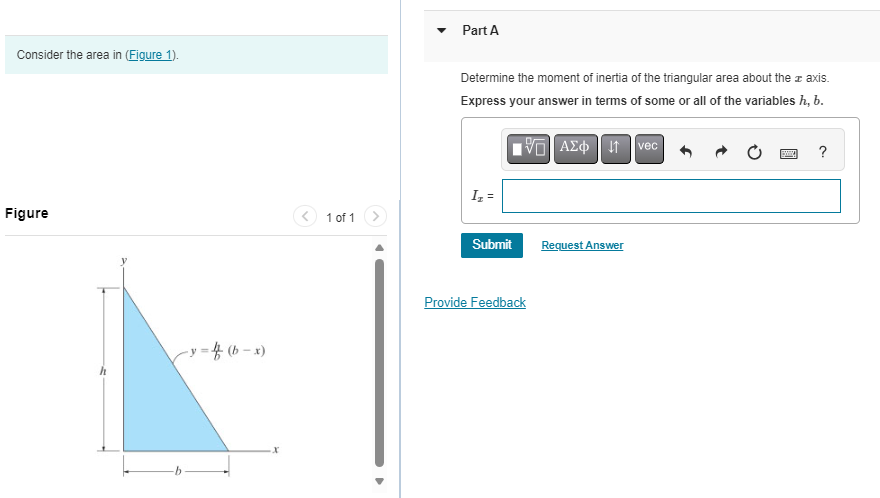 Solved Consider the area in (Figure 1).FigurePart ADetermine | Chegg.com