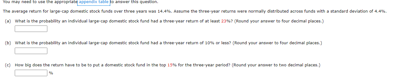 Solved (a) What is the probability an individual large-cap | Chegg.com