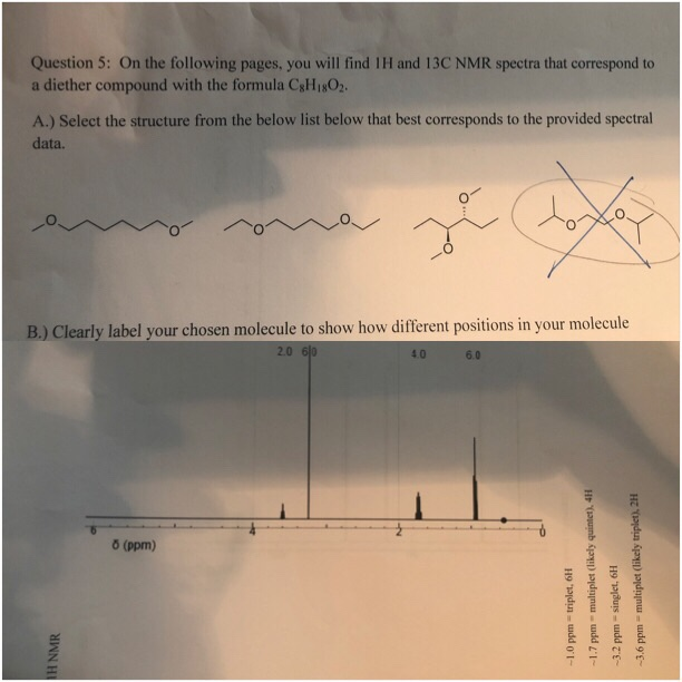 Solved Question 5: On the following pages, you will find 1H | Chegg.com