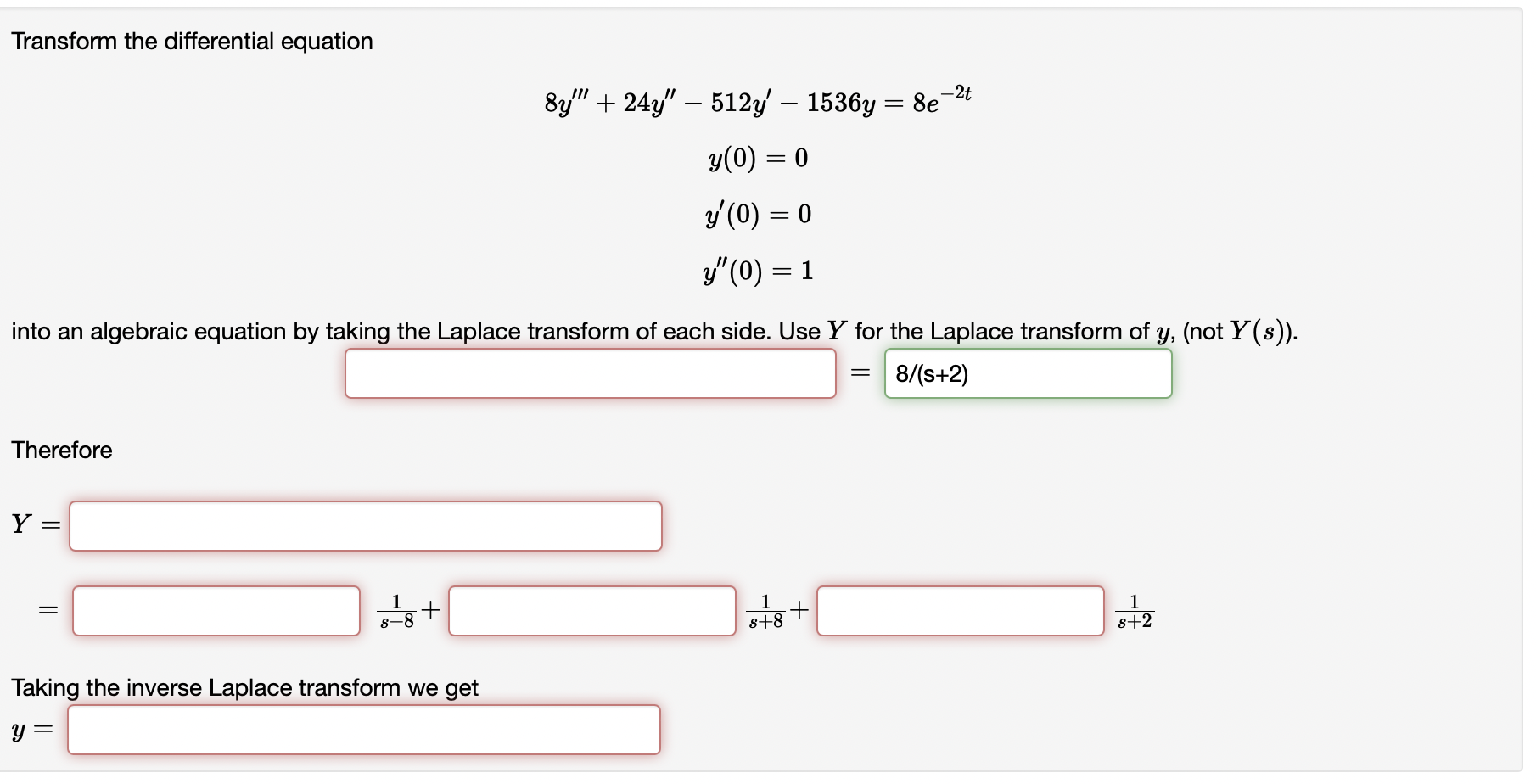 Solved Transform the differential equation | Chegg.com