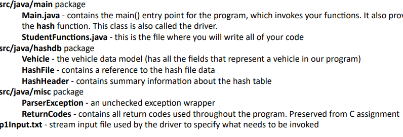 Solved src/java/main package Main.java - contains the main() | Chegg.com