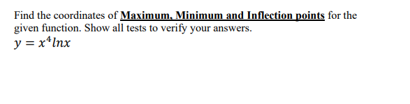 Solved Find the coordinates of Maximum, Minimum and | Chegg.com