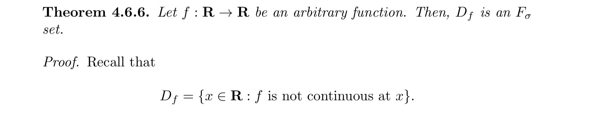 Solved Prove that in an arbitrary function Df is an Fσ set. | Chegg.com