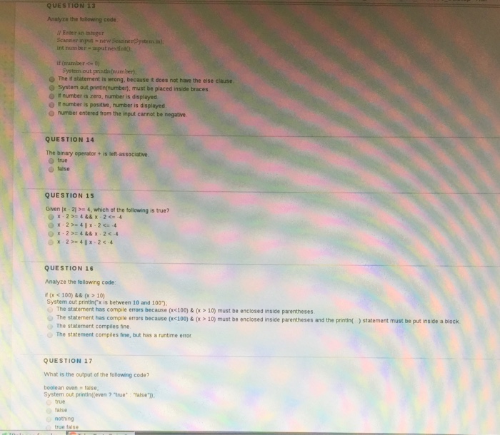 Solved QUESTION 3 Analyze the following code: int x 0, if | Chegg.com