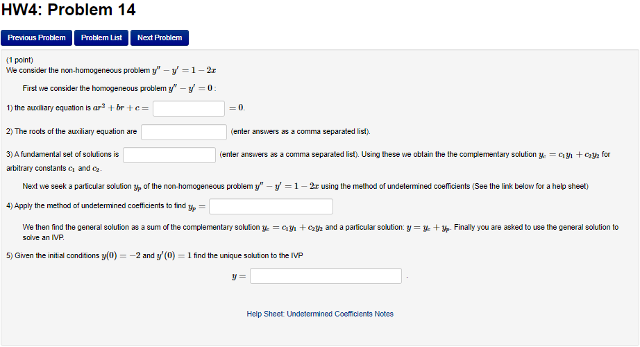 Solved HW4: Problem 13 Previous Problem Problem List Next | Chegg.com