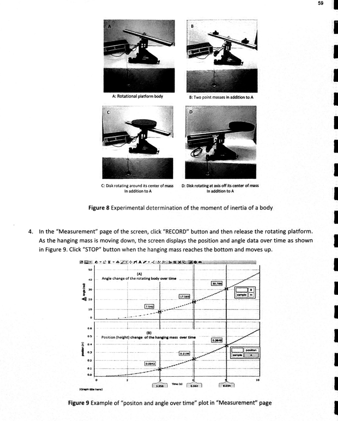 Lab 9a1: Moment of Inertia and Energy in Rotational | Chegg.com