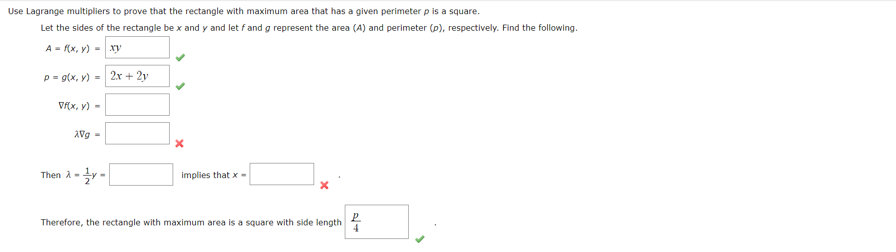 Solved Use Lagrange multipliers to prove that the rectangle | Chegg.com