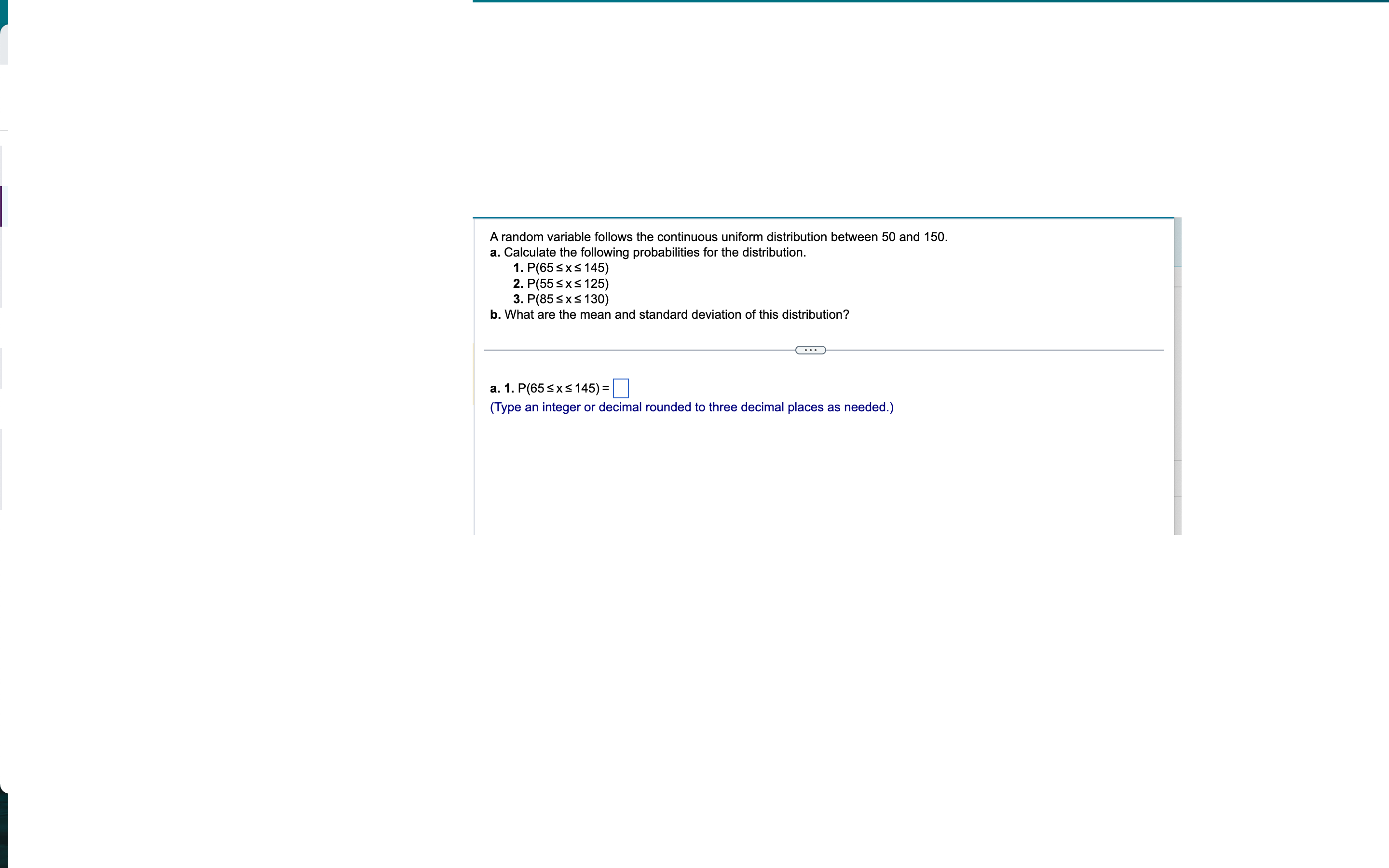 Solved A Random Variable Follows The Continuous Uniform 