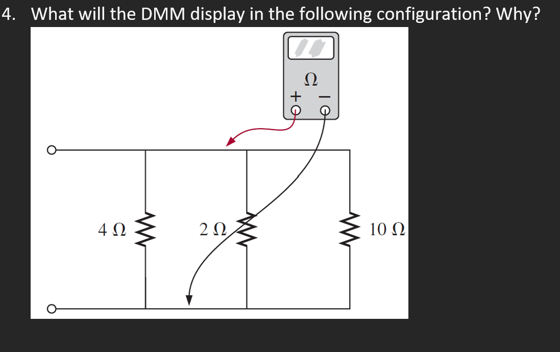 Solved What will the DMM display in the following | Chegg.com