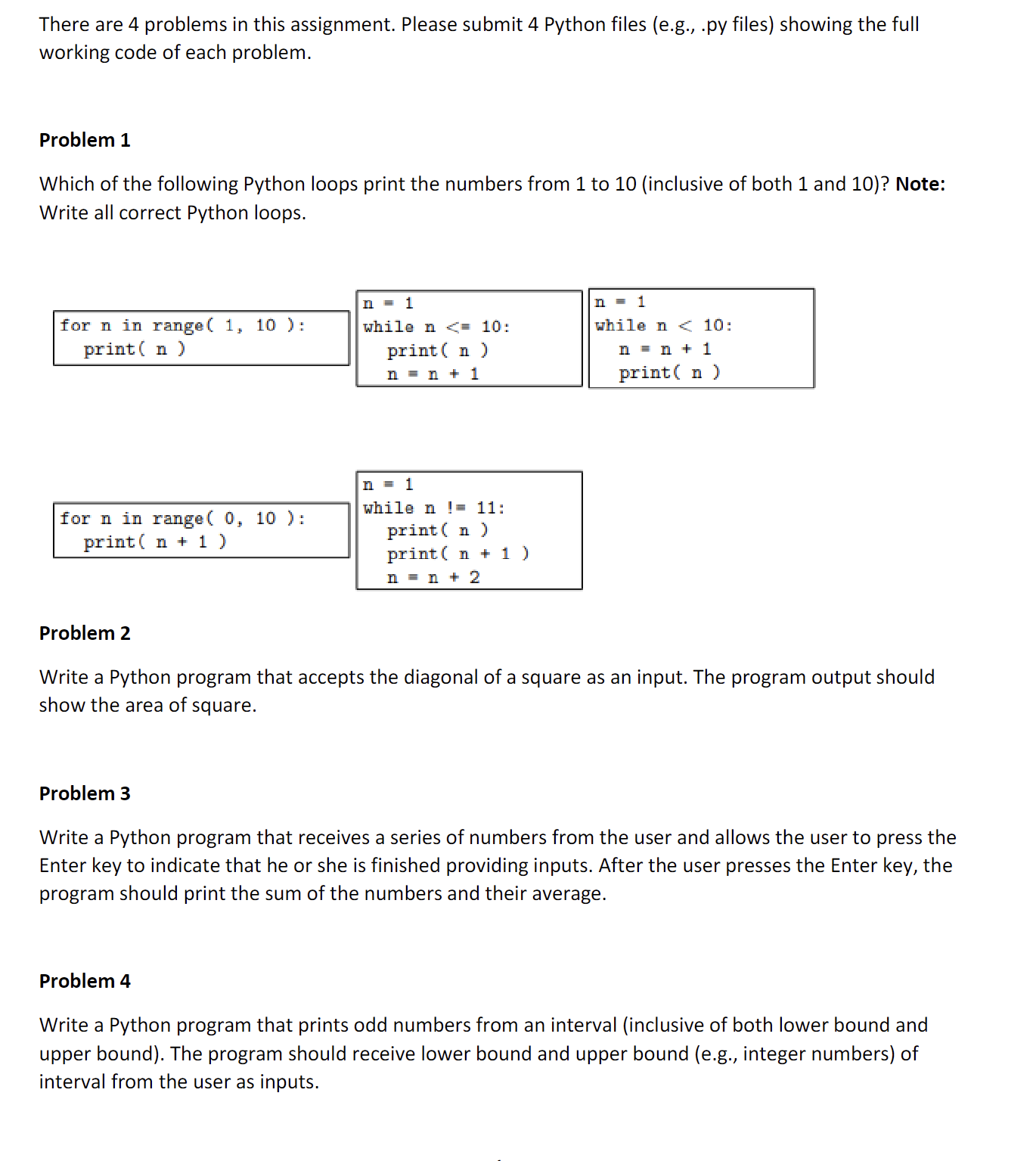Solved There are 4 problems in this assignment. Please | Chegg.com