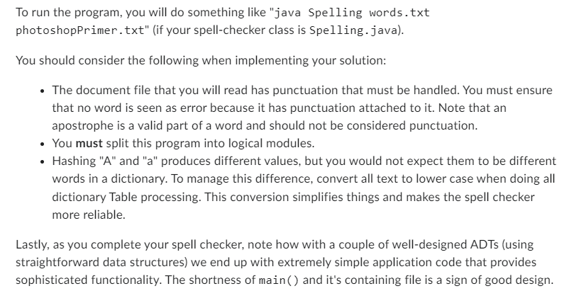 Solved Spell checkers need to be quick so they can do things | Chegg.com