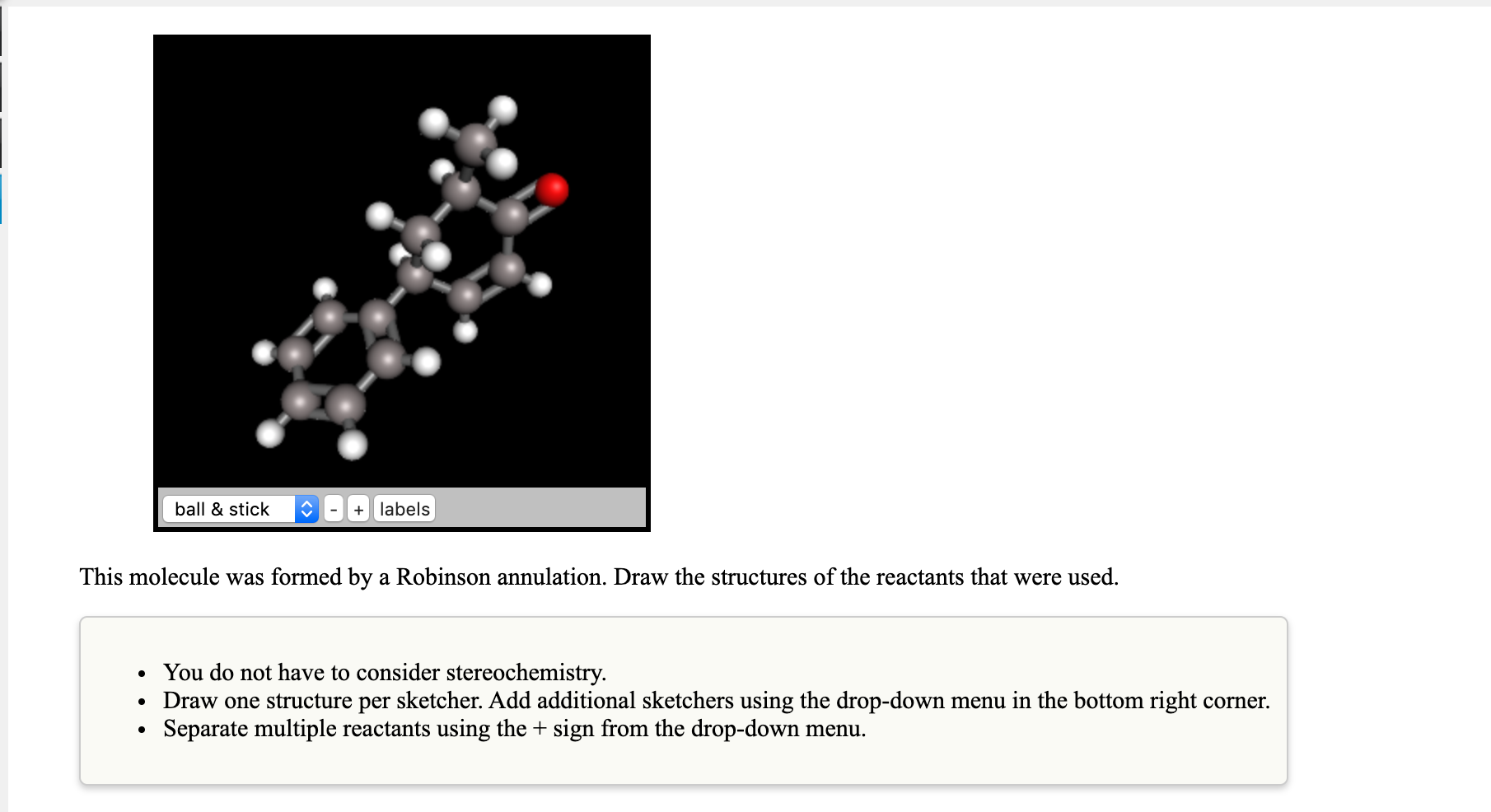 Solved ball & stick + labels This molecule was formed by a | Chegg.com