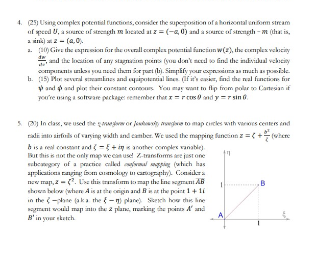 Solved 4. (25) Using complex potential functions, consider | Chegg.com