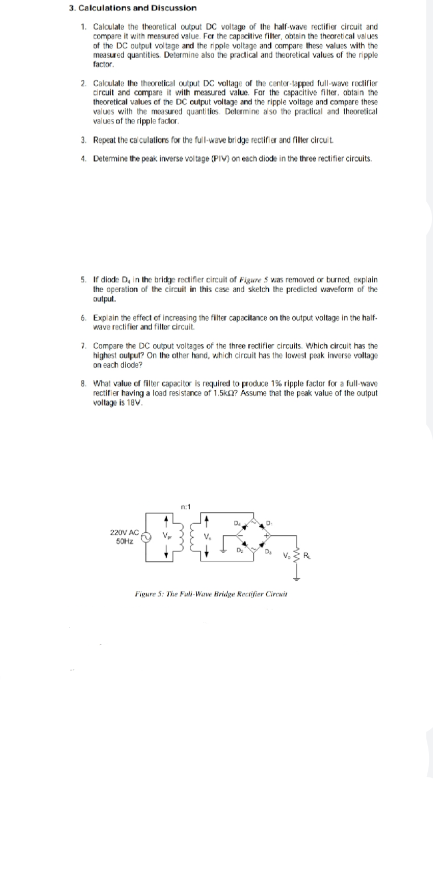 Solved 3 Calculations And Discussion 1 Calculate The 