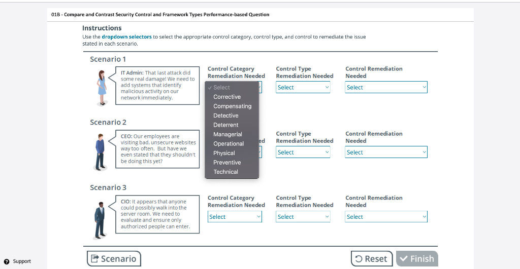 Solved Instructions Use The Dropdown Selectors To Select The
