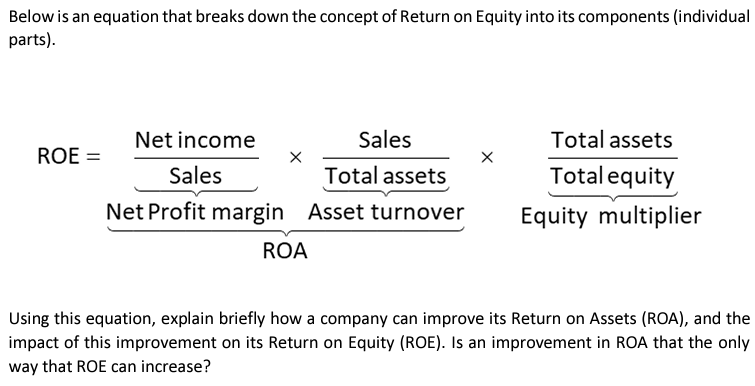 Solved Below is an equation that breaks down the concept of | Chegg.com