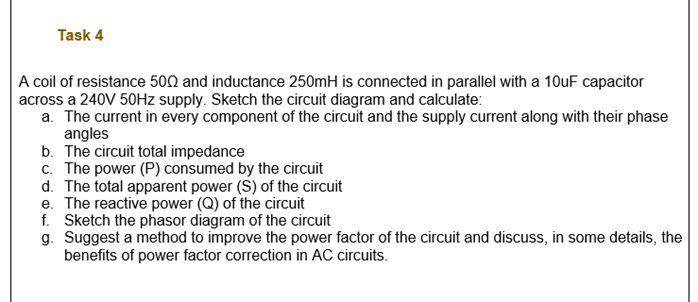 Solved Task 4 ﻿A coil of resistance \( 50 \Omega \) ﻿and | Chegg.com