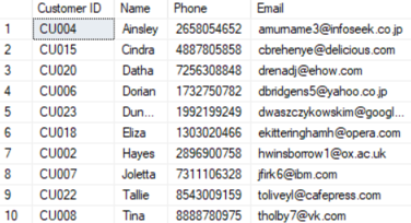 Solved SQL a> Display CustomerName, CustomerAddress, | Chegg.com
