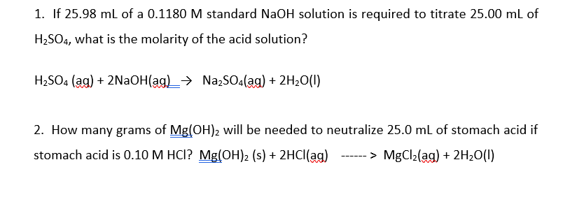 Solved Table 1. Back titration of an antacid with 0.100 M | Chegg.com