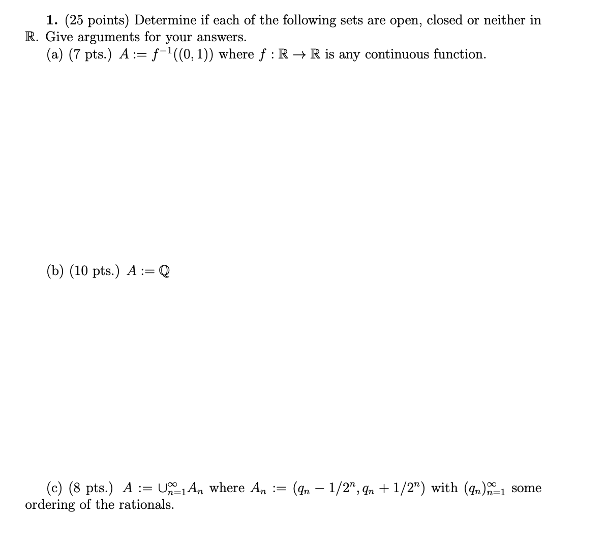 Solved 1. (25 points) Determine if each of the following | Chegg.com Solved 1. (25 points) Determine if each of the following | Chegg.com