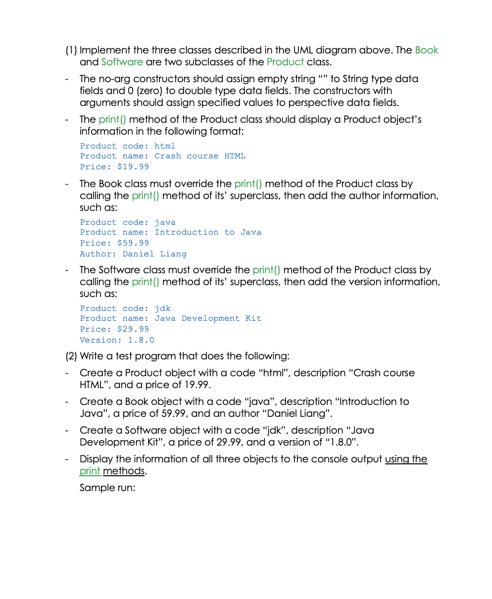 Solved 1. GeometricObject and Square classes (15 pts) | Chegg.com