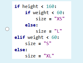 Solved Which Python script correctly implements the logic | Chegg.com