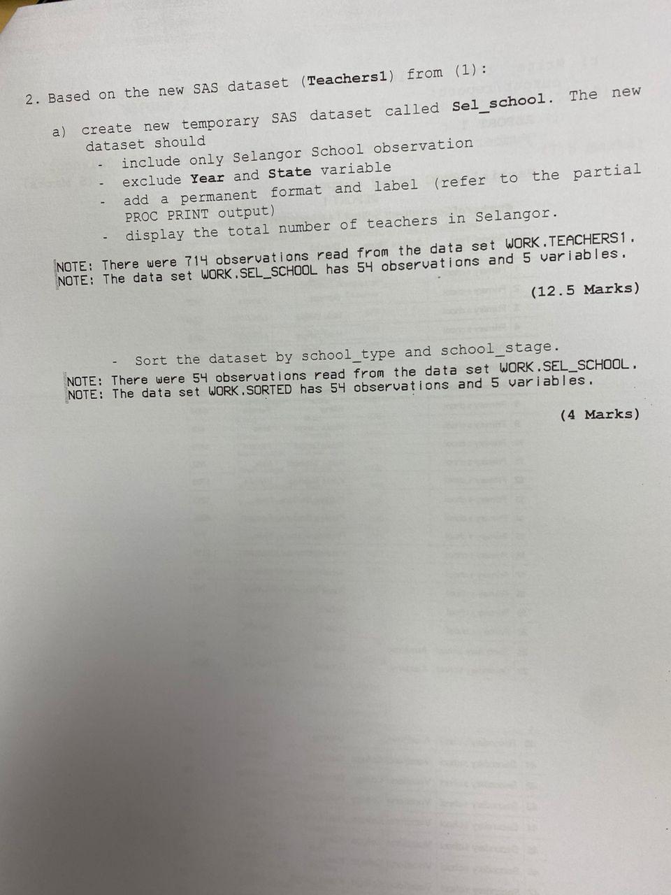 Solved Dataset Information Number Of Government School
