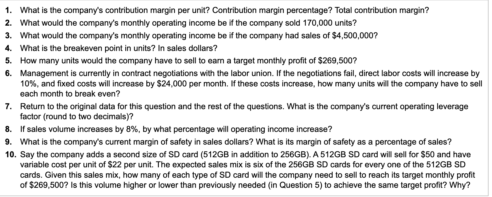 Solved #1 FlashCo. FlashCo. Manufacturing manufactures 256GB | Chegg.com