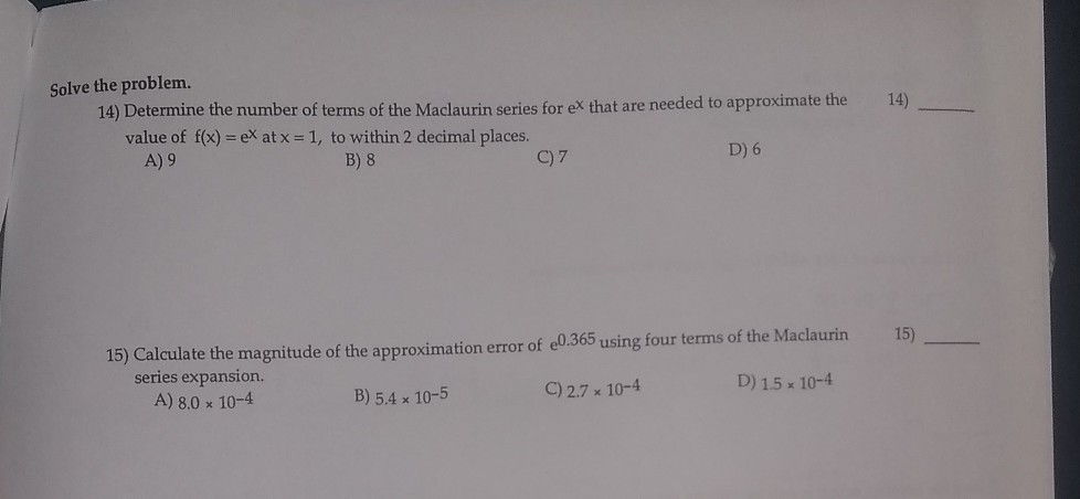 Solved Solve The Problem 14 Determine The Number Of Terms