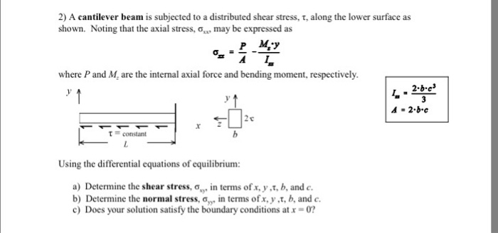 How To Calculate Stress In Cantilever Beam Design Talk