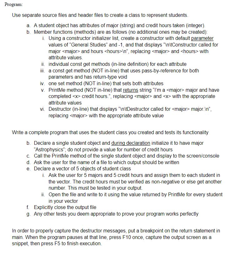 Solved Program: Use separate source files and header files | Chegg.com