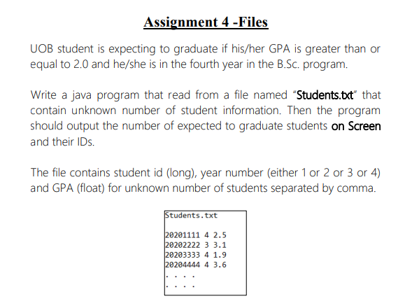 Solved UOB student is expecting to graduate if his/her GPA | Chegg.com