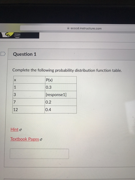 Solved Complete the following probability distribution | Chegg.com