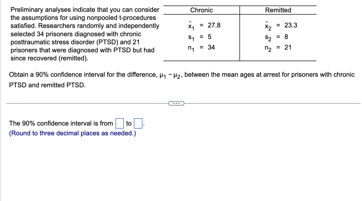 Solved Preliminary analyses indicate that you can consider | Chegg.com