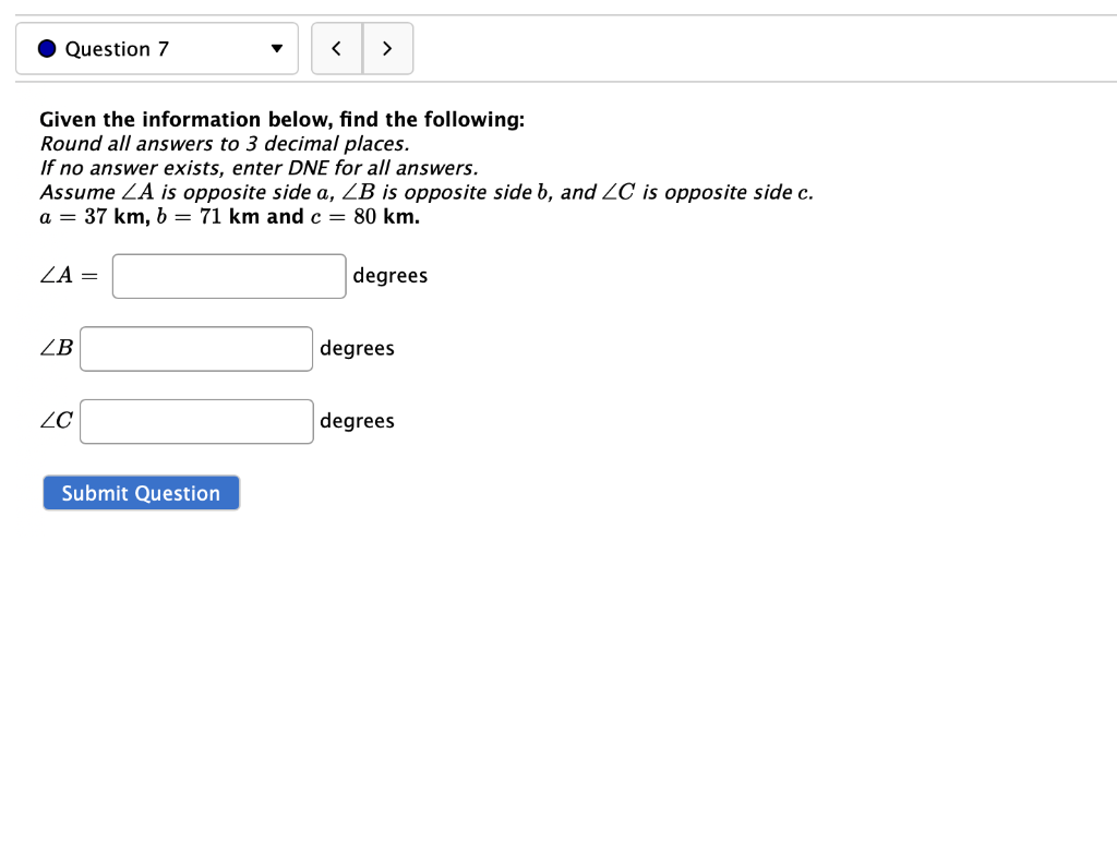 Solved Given the information below, find the following: | Chegg.com
