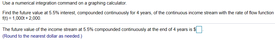 Solved business calc problem please work out the problem | Chegg.com