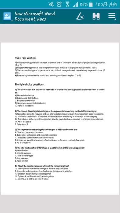 .dl 86% , z :43 AM New Microsoft Word Document.docx | Chegg.com