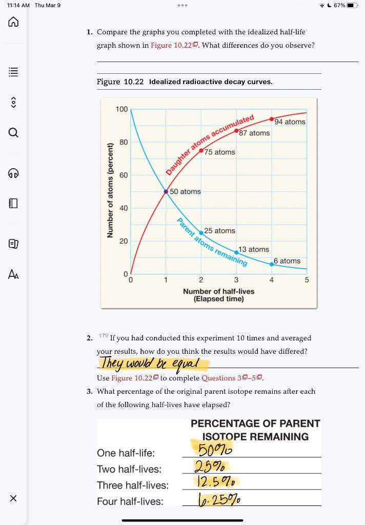 1. Compare the graphs you completed with the | Chegg.com