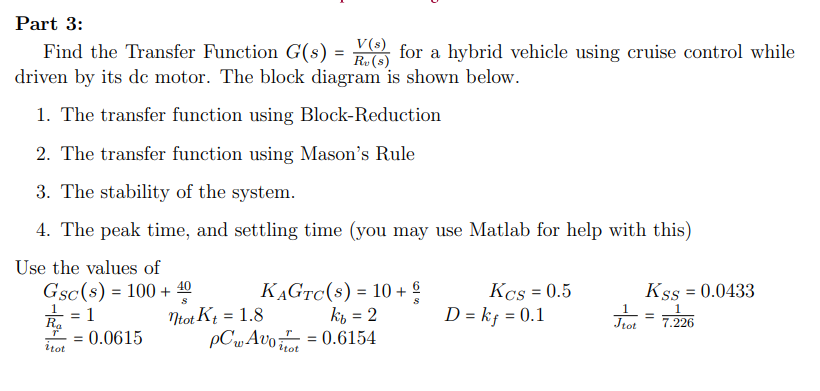 Solved Find the Transfer Function G(s)=Rv(s)V(s) for a | Chegg.com